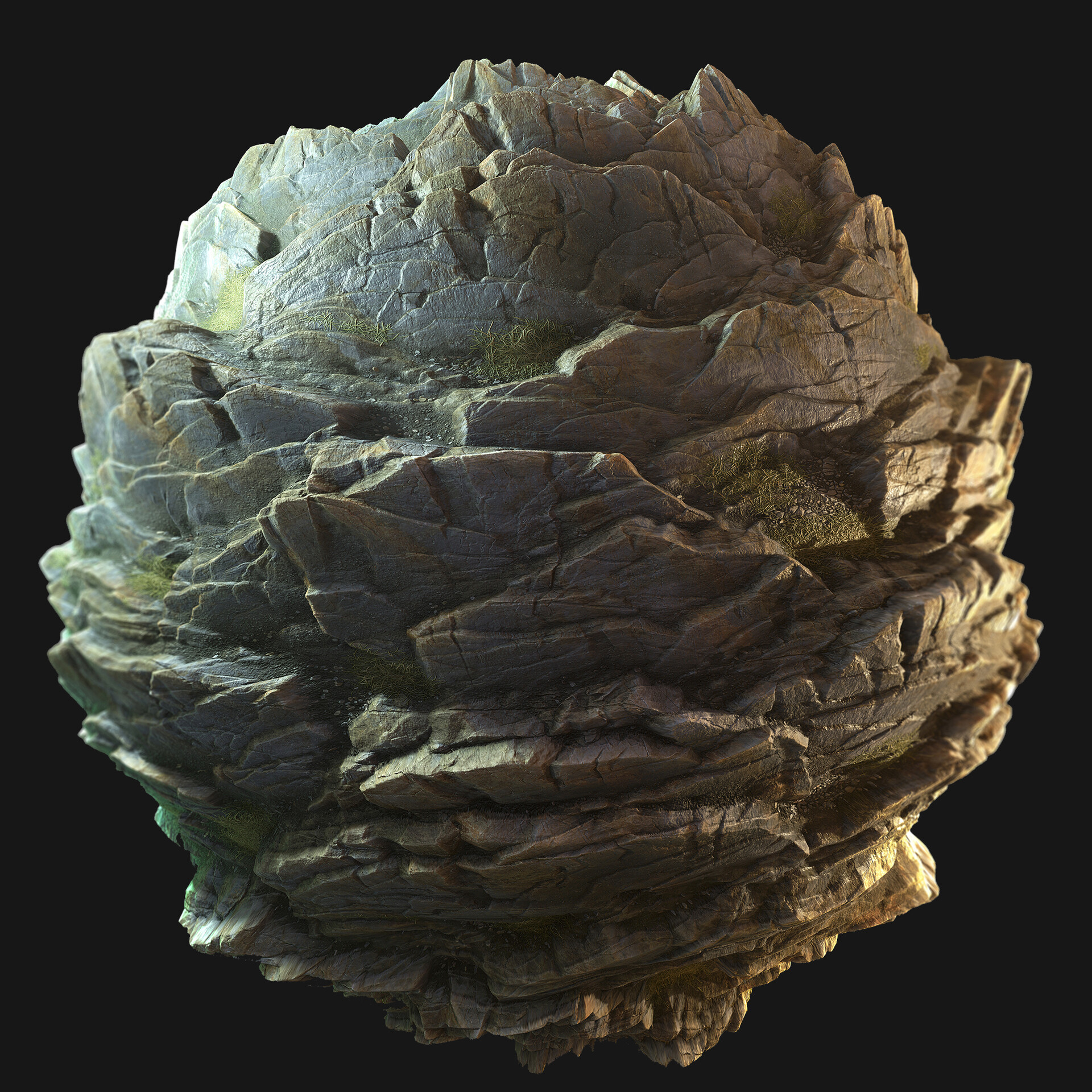 ArtStation - Icelandic Cliff - Material Practice