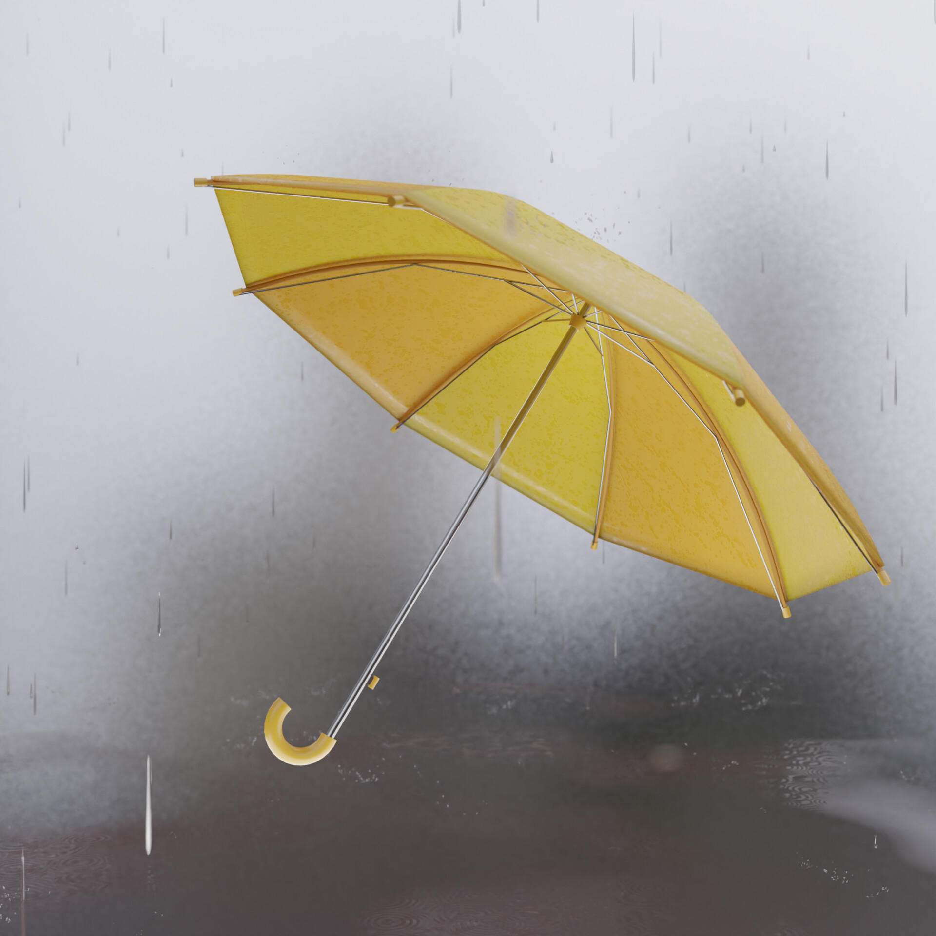 ArtStation - Procedural Umbrella and Realtime Rain