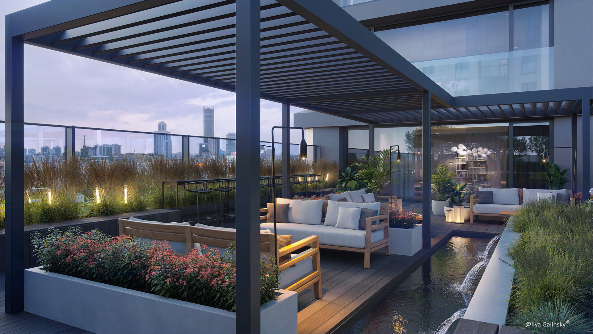 ArtStation - Terrace Evening views