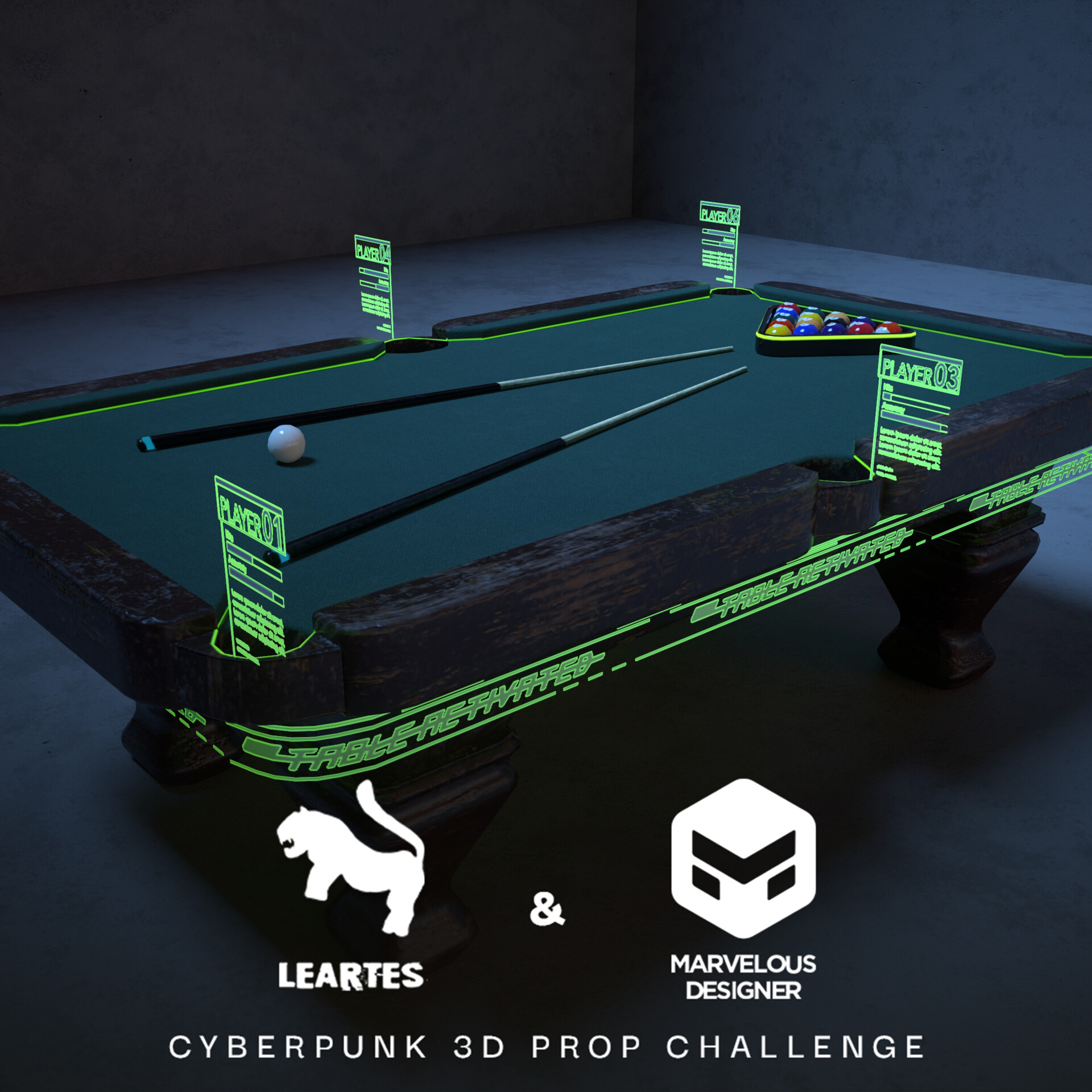 ArtStation - Cyberpunk Billiard