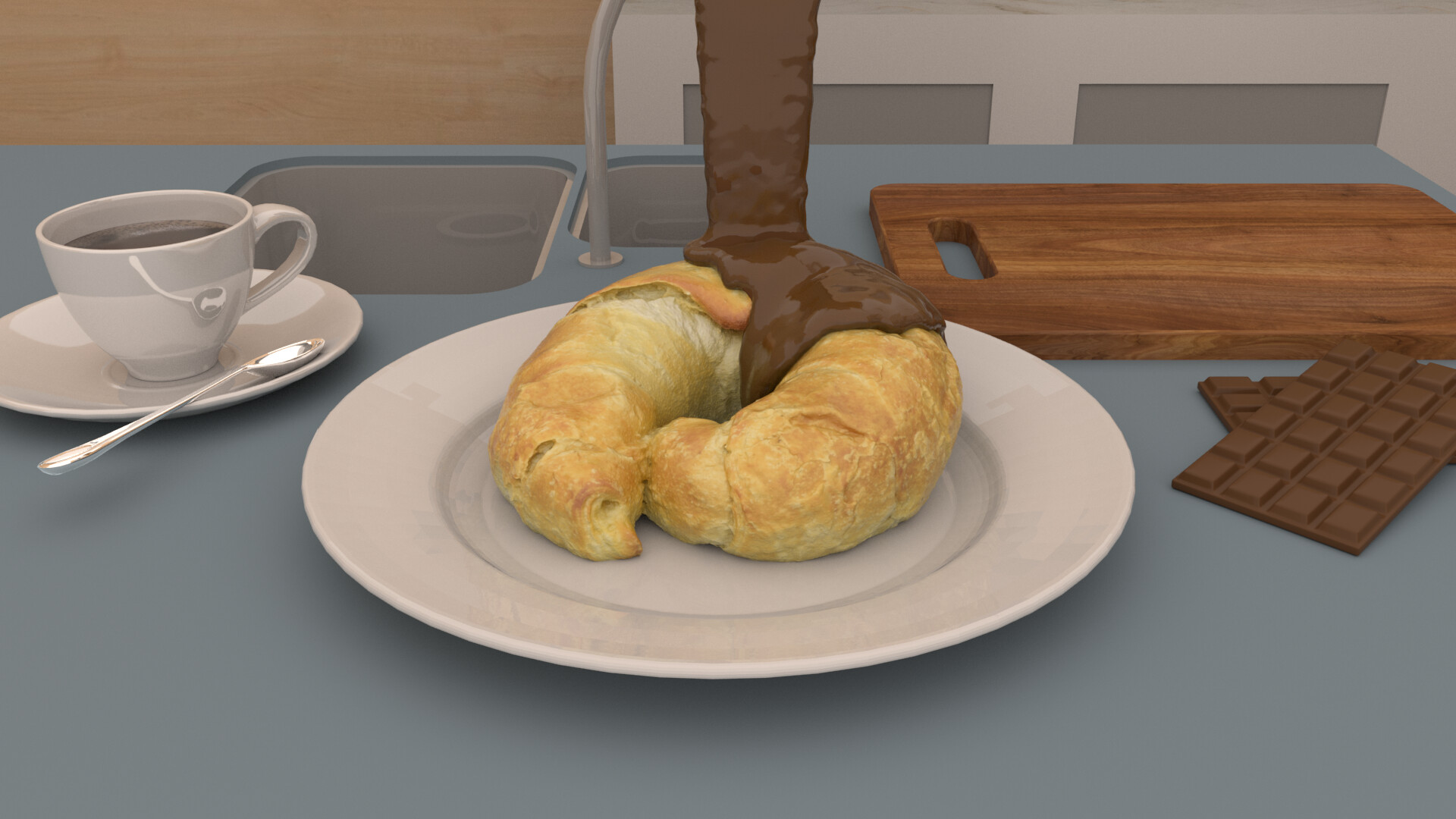 ArtStation - Liquid Simulation of Chocolate