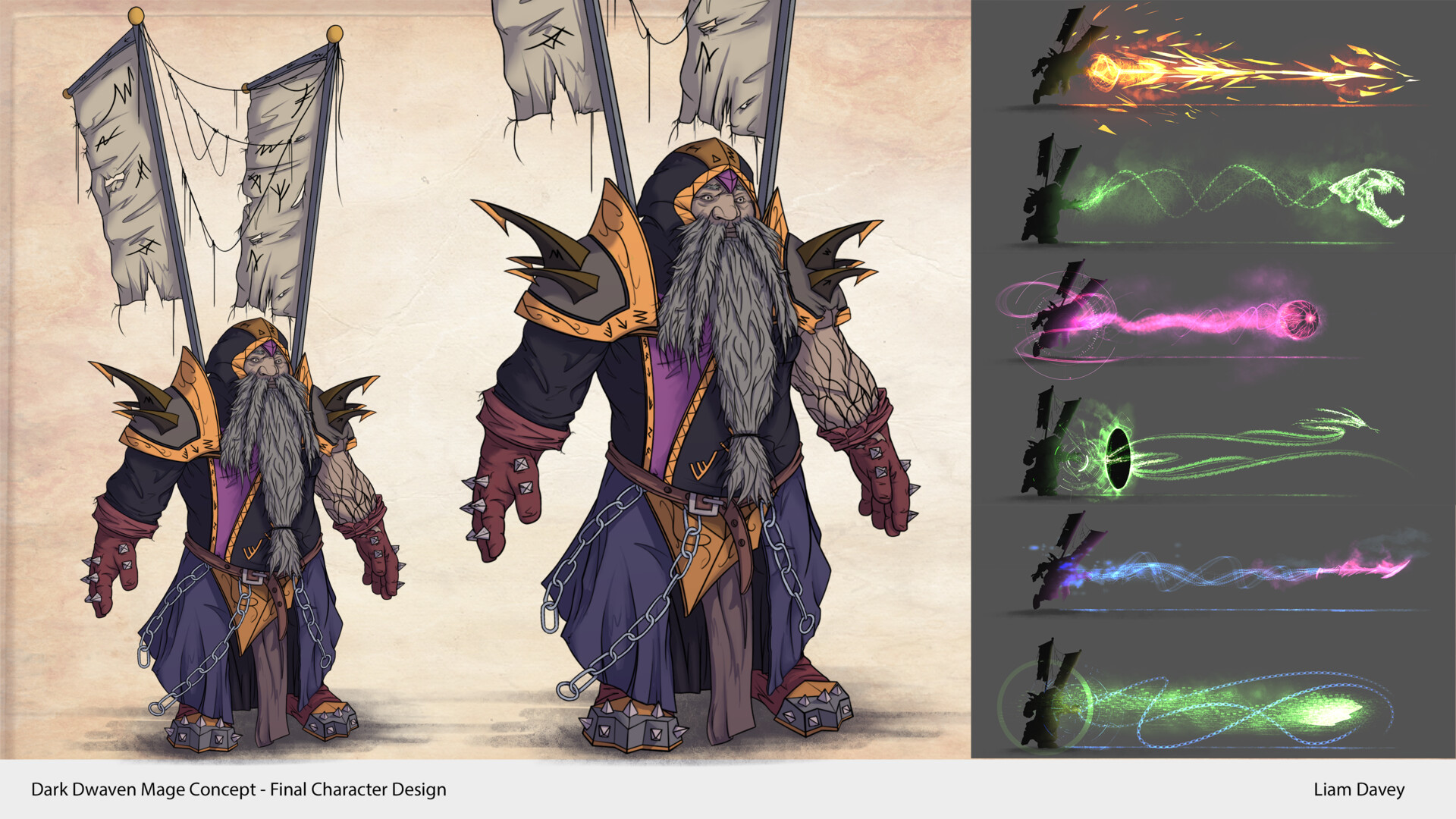 ArtStation - Dark Dwarven Mage - Character Design for a New MOBA game
