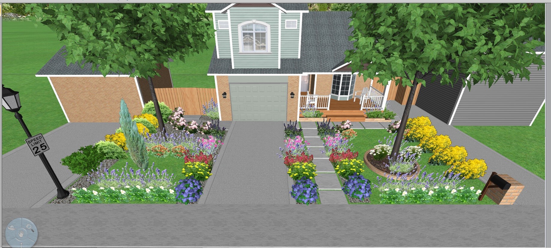 ArtStation - Landscape design for a Front yard for a Client