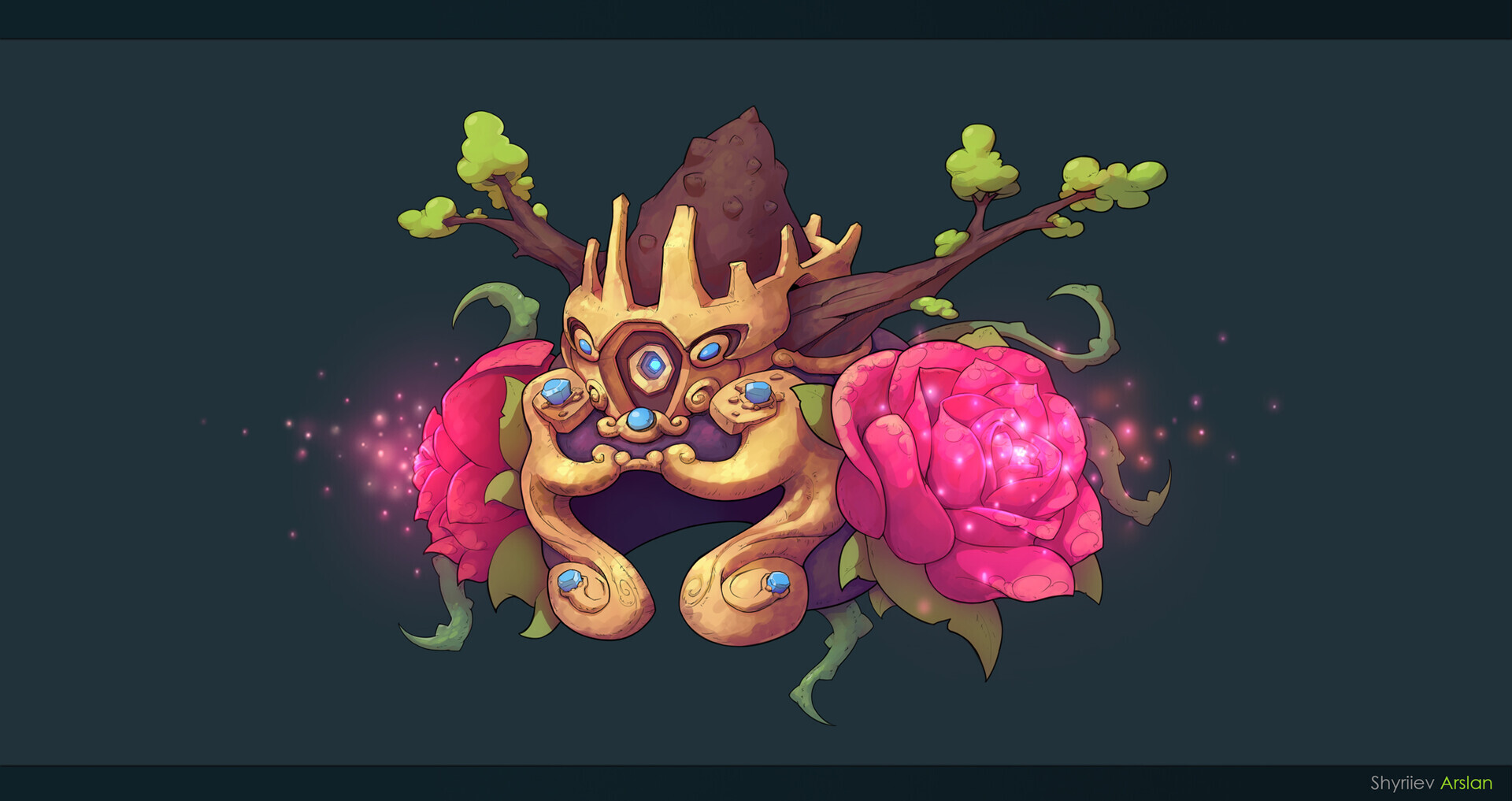 ArtStation - Forest King Helmet Concept