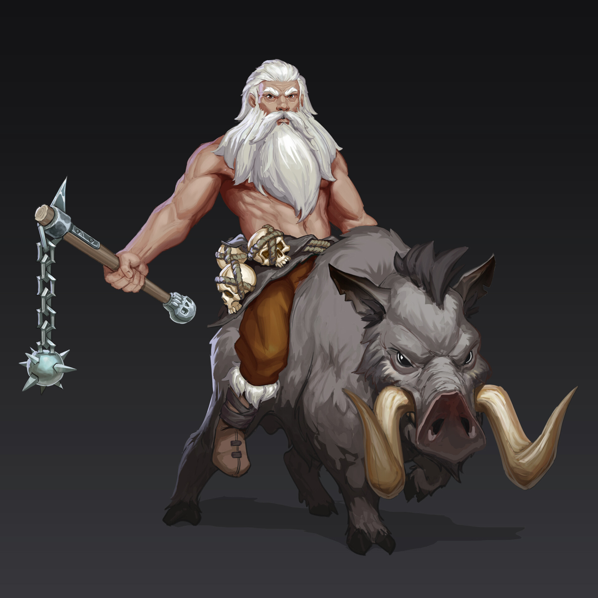 ArtStation - Boar mounted Viking