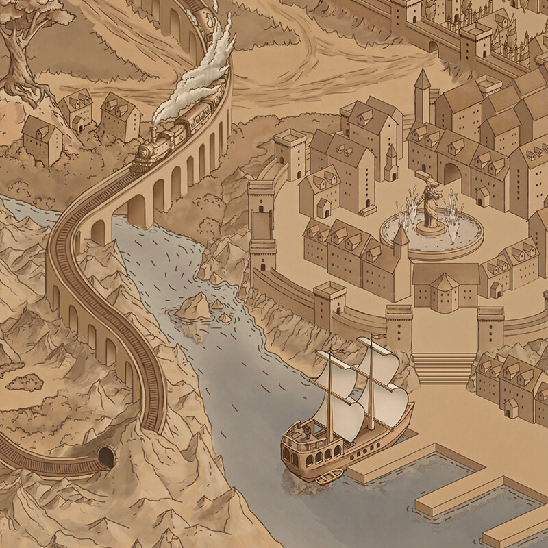 ArtStation - Wizarding Region Map