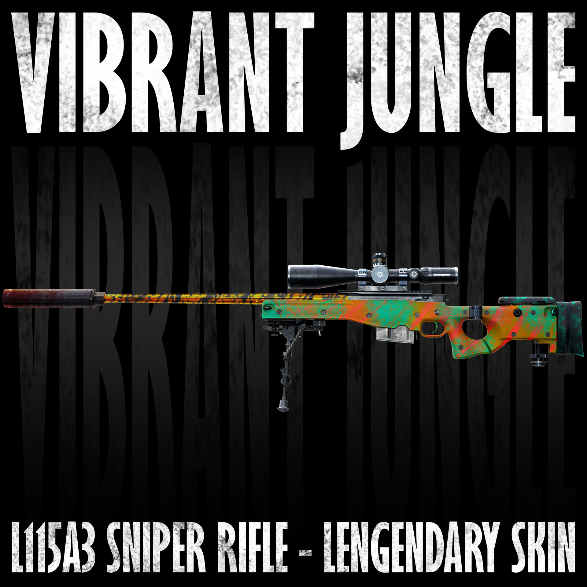 ArtStation - Vibrant Jungle - Weapon Skin