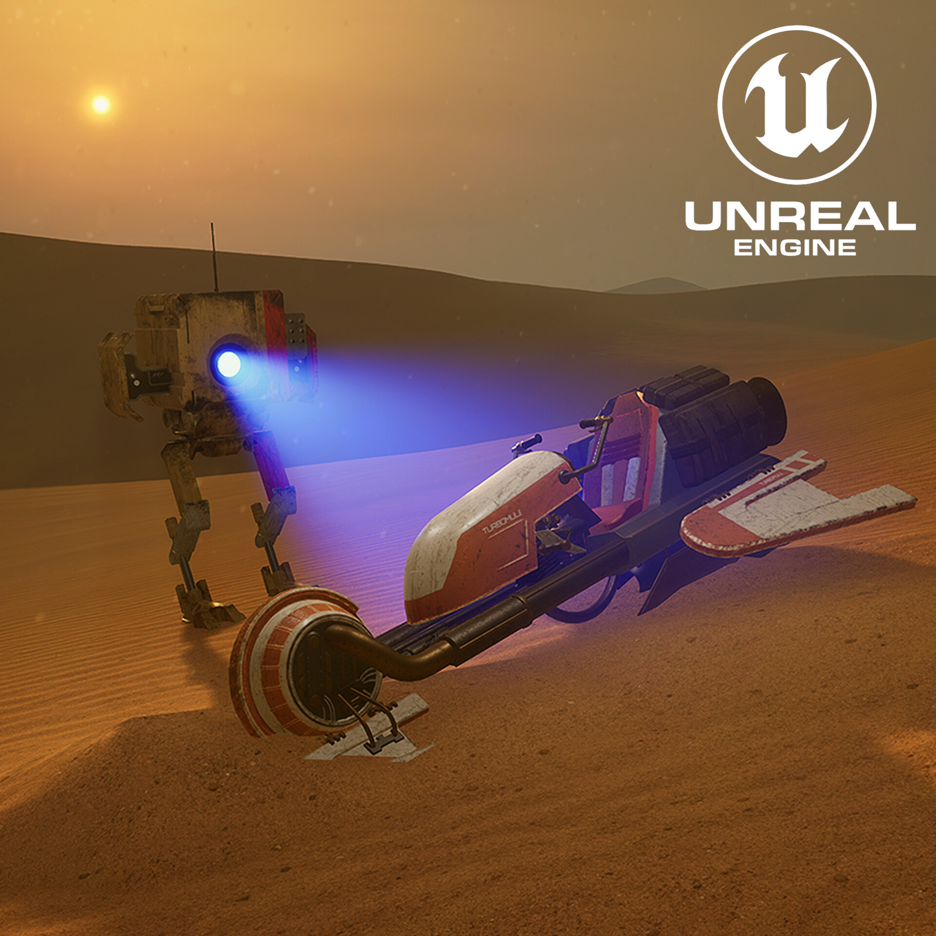 ArtStation - Sci-Fi Desert Scene