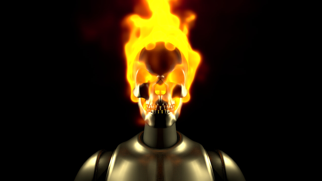ArtStation - Burning Skull (VFX TEST)