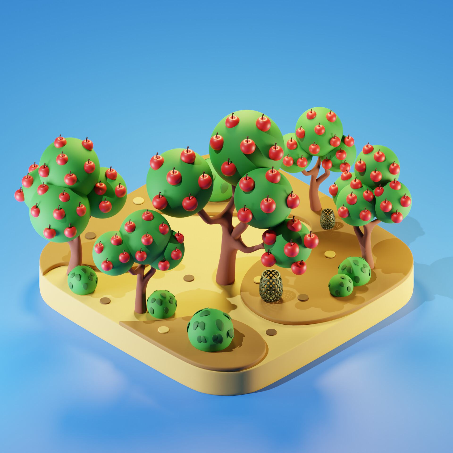 ArtStation - Machi Koro Board Game Cards 3D Visualisation - Apple ...
