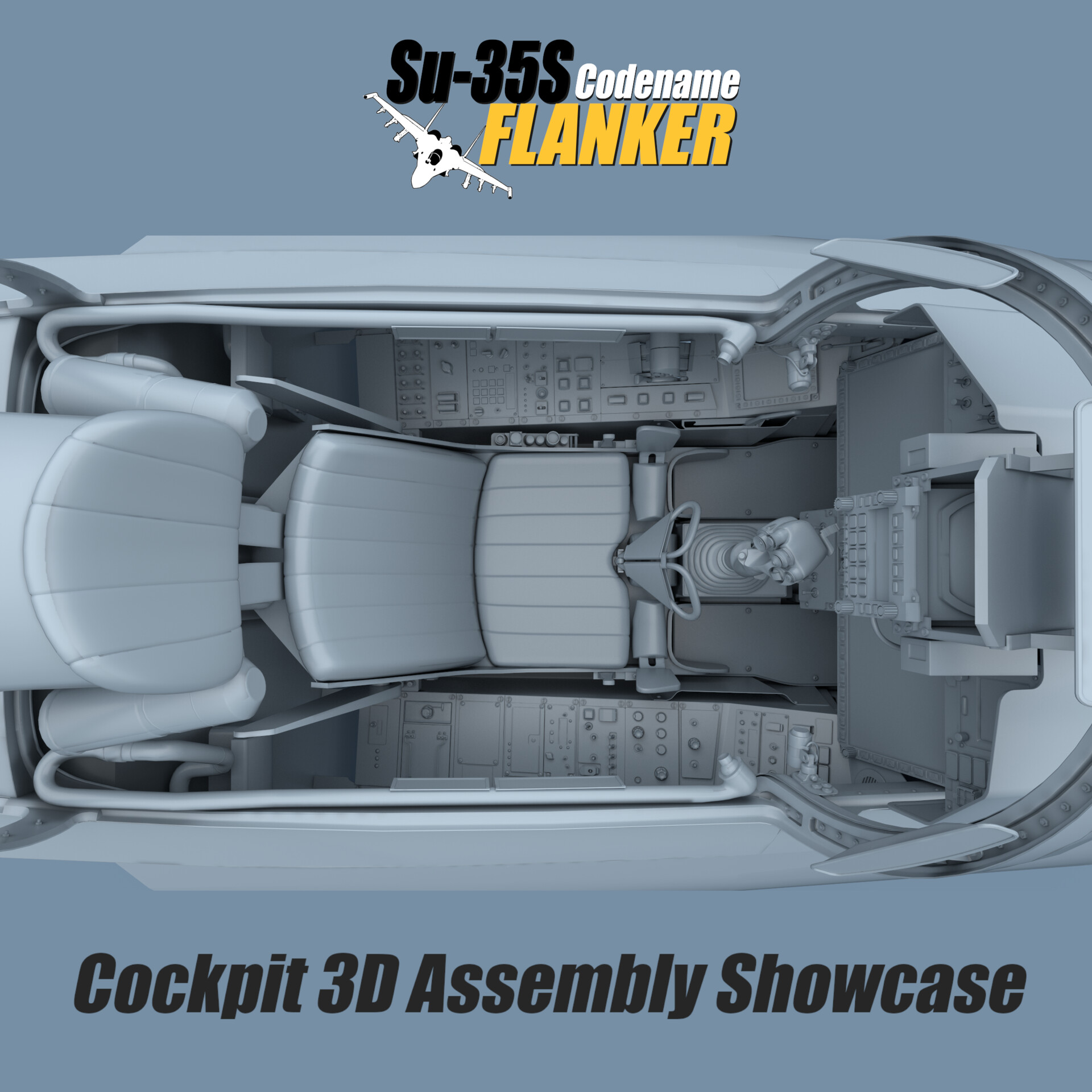ArtStation - Su-35S Cockpit 3D Assembly