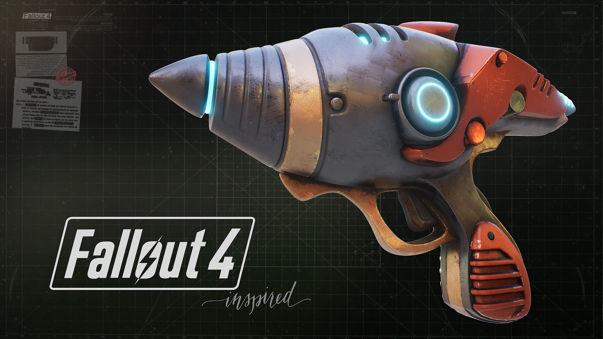 ArtStation - Fallout 4 Alien Blaster - WIP