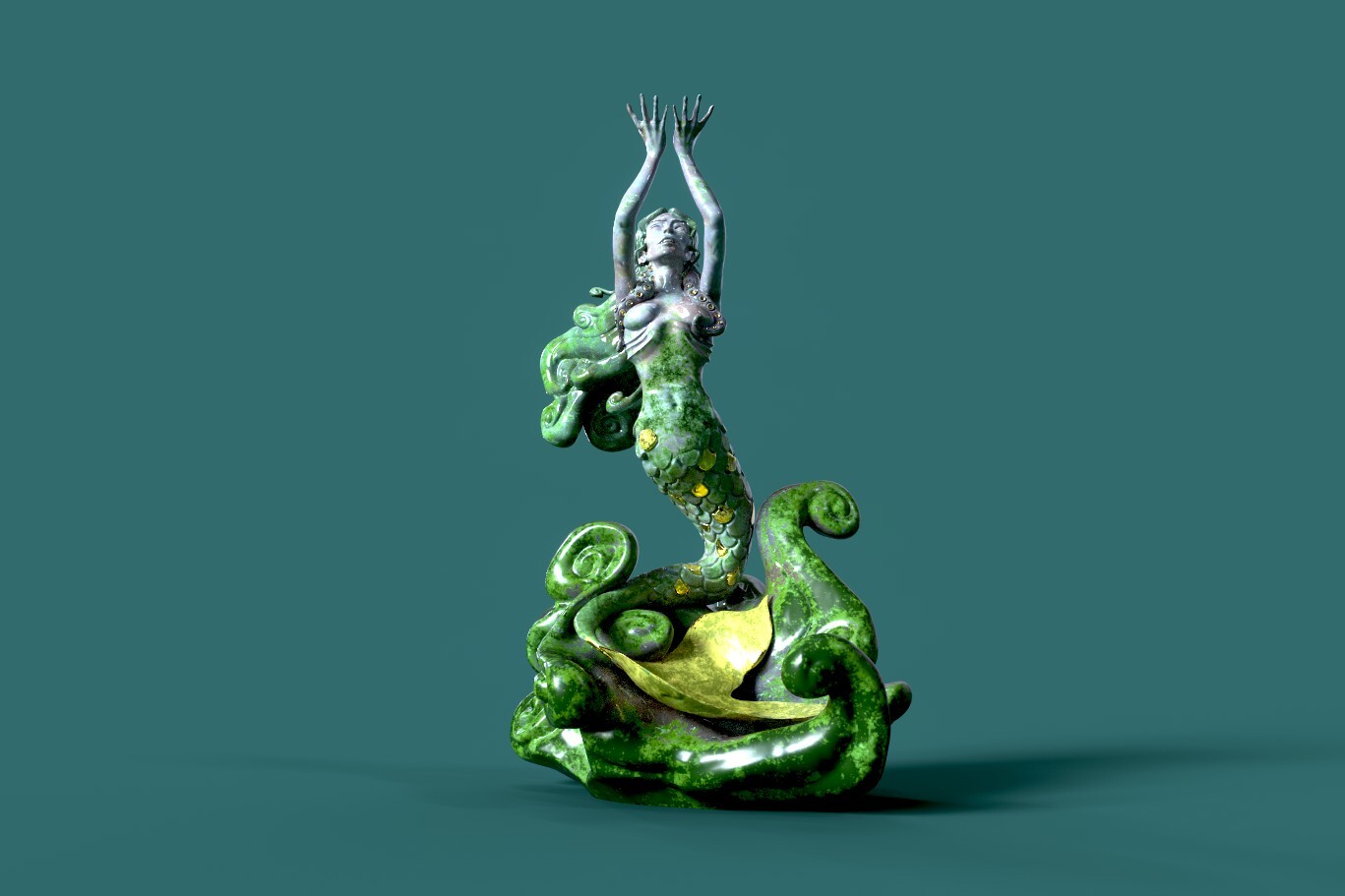 ArtStation - Sculpt mermaid