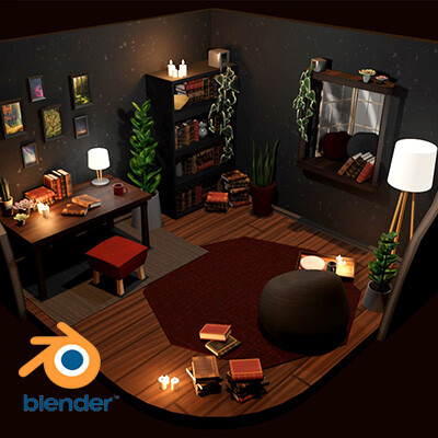 ArtStation - Cozy Reading Room