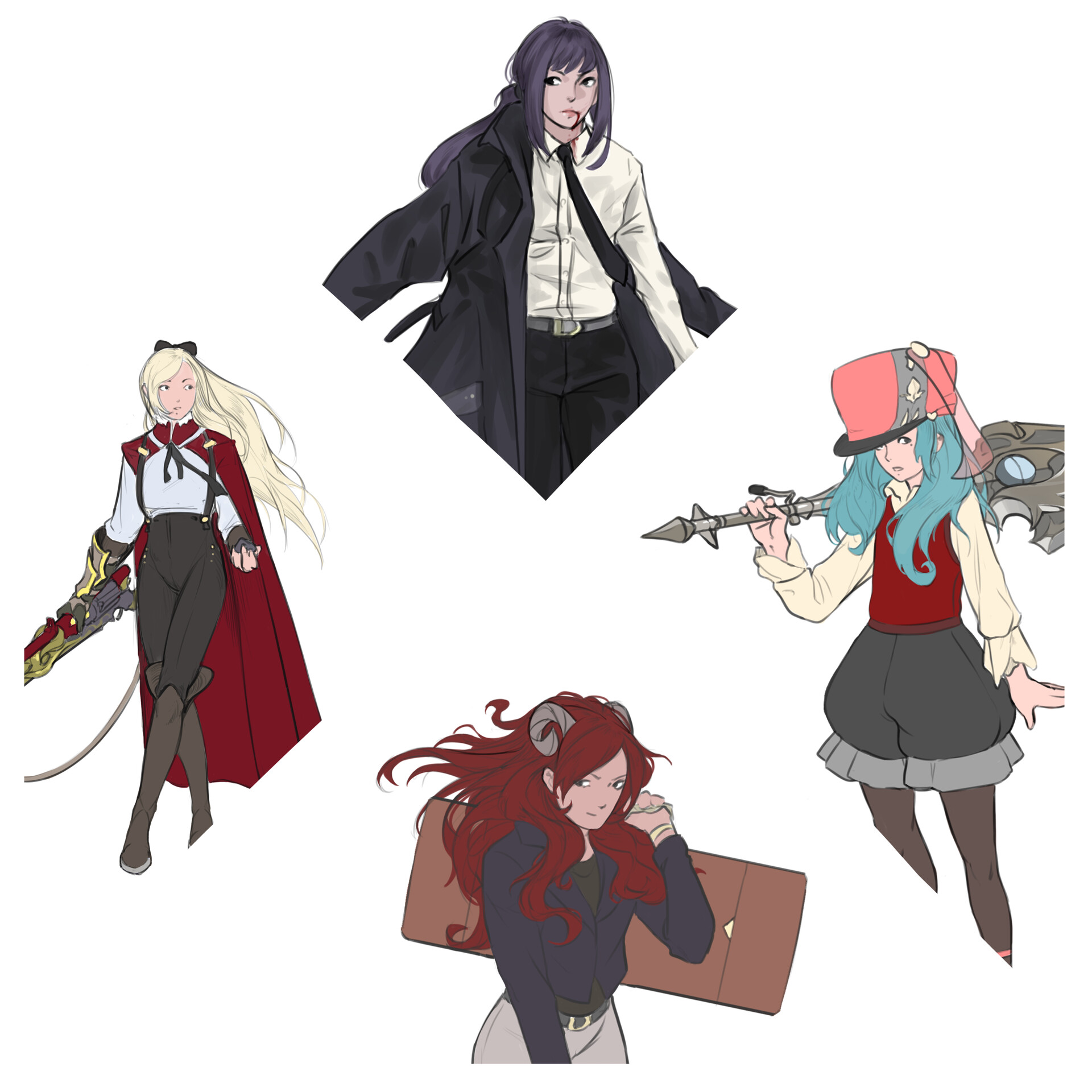 ArtStation - Quick characters sketches