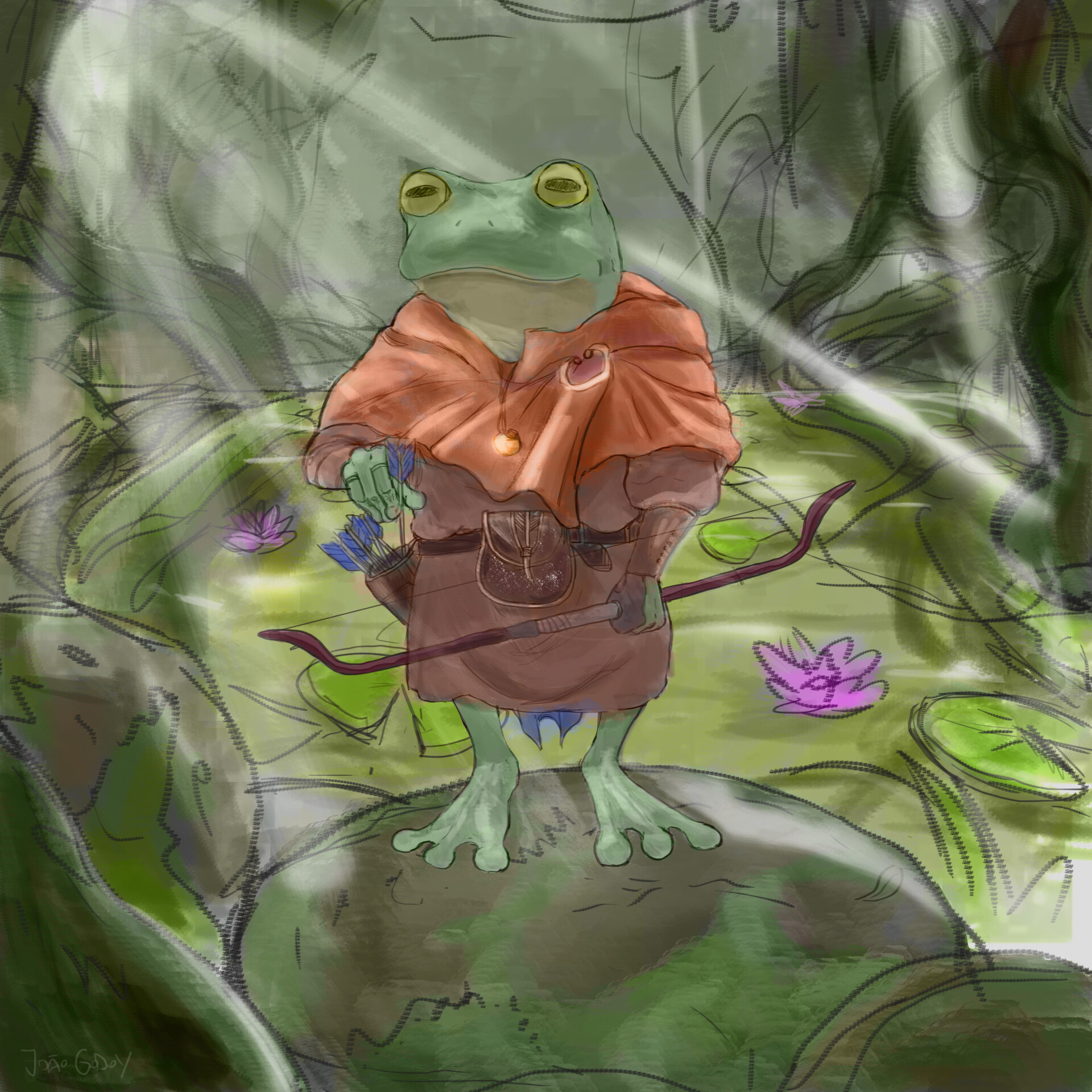 ArtStation - THE FOREST ARCHER FROG