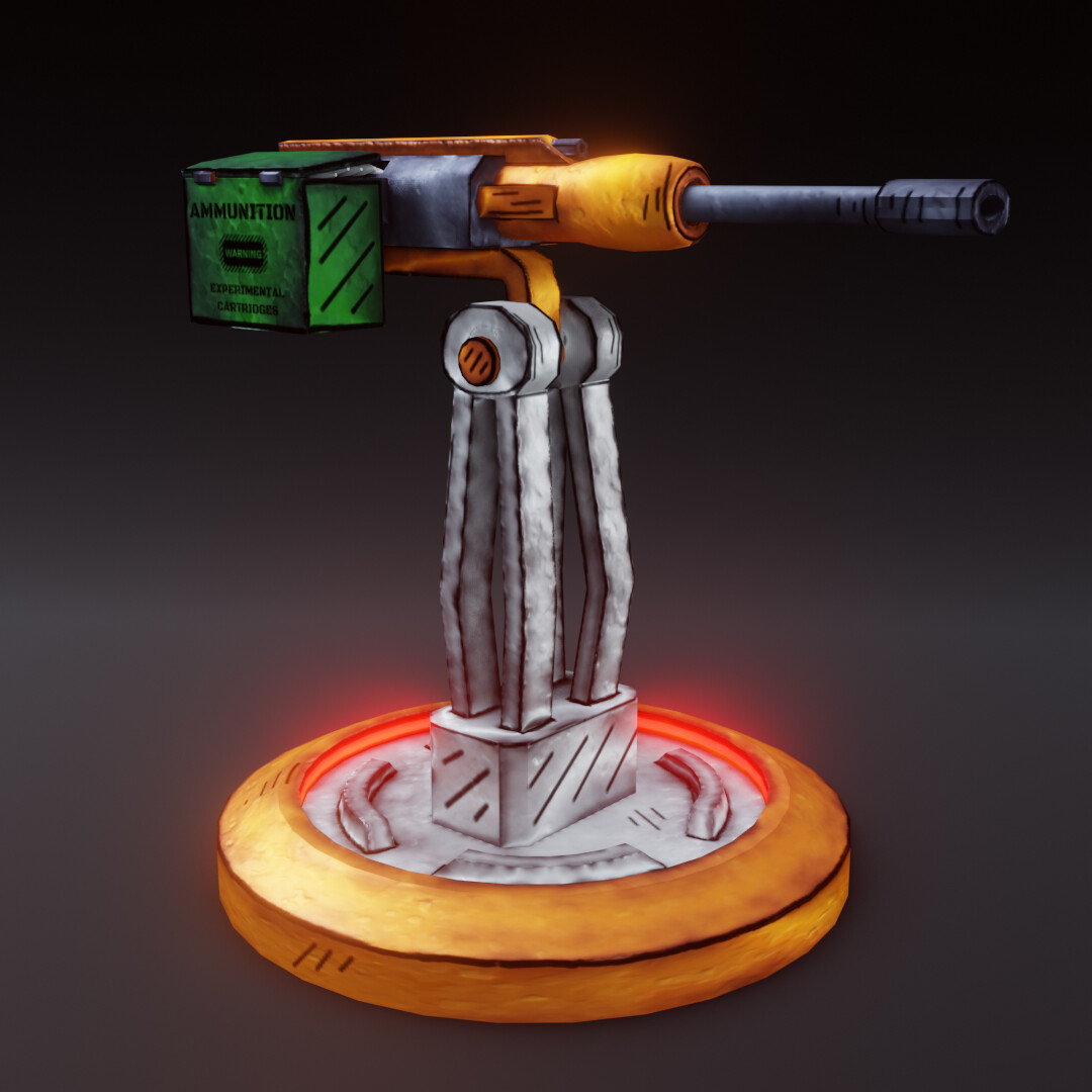 ArtStation - Stylized Sentry Turret