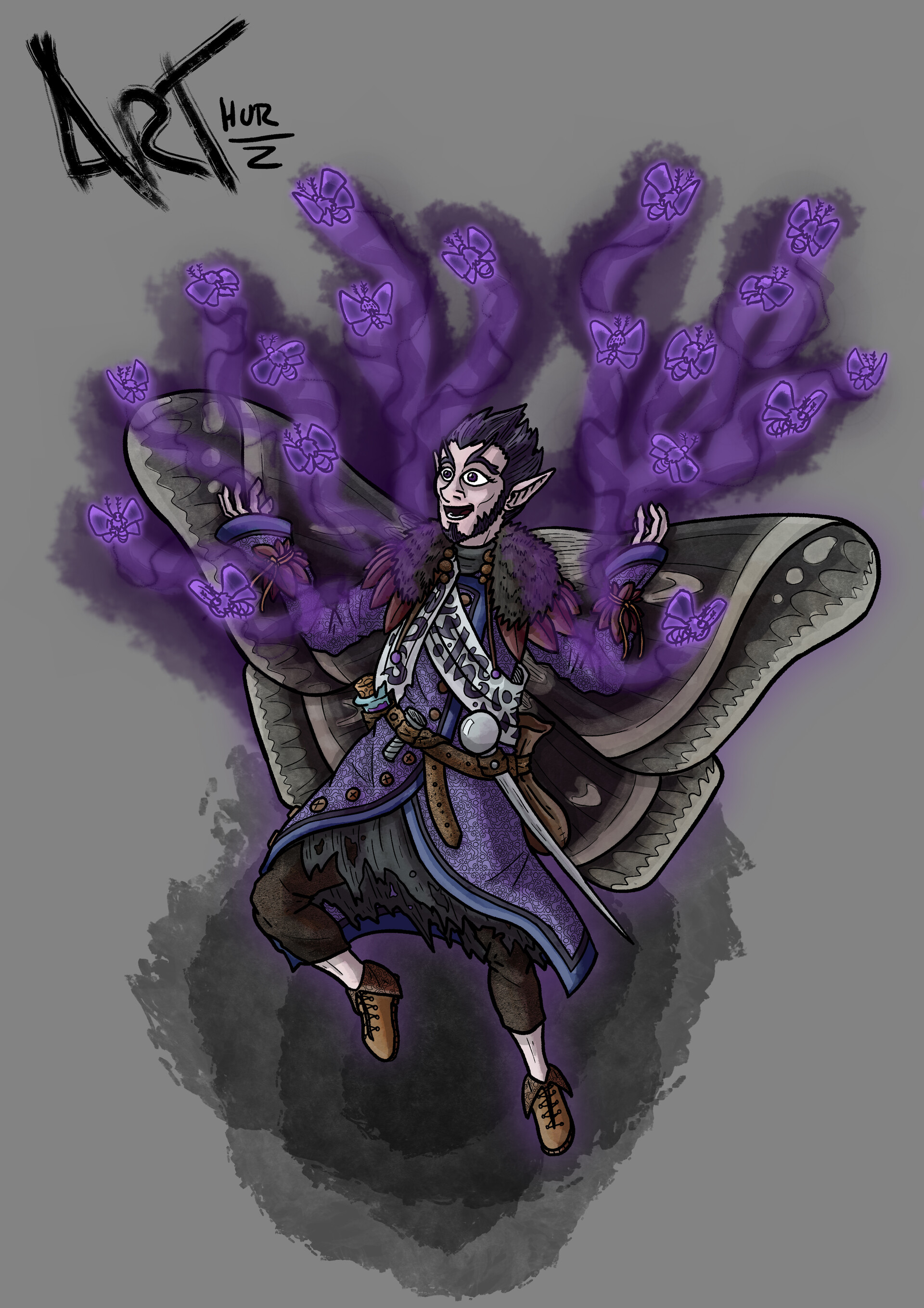 ArtStation - Character design : Leonart Phalenn, pixie shadow magic ...