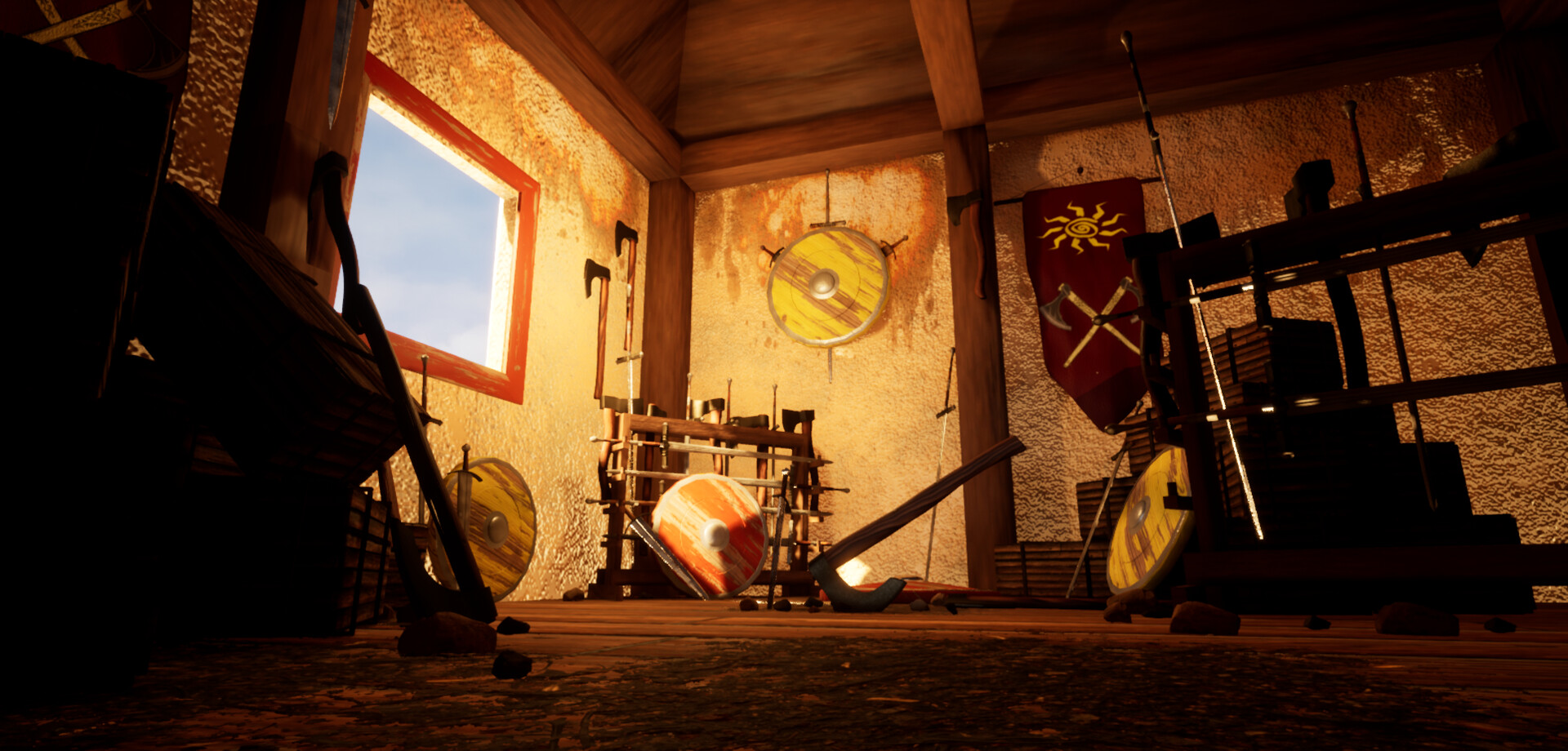 ArtStation - Weapon rack Scene