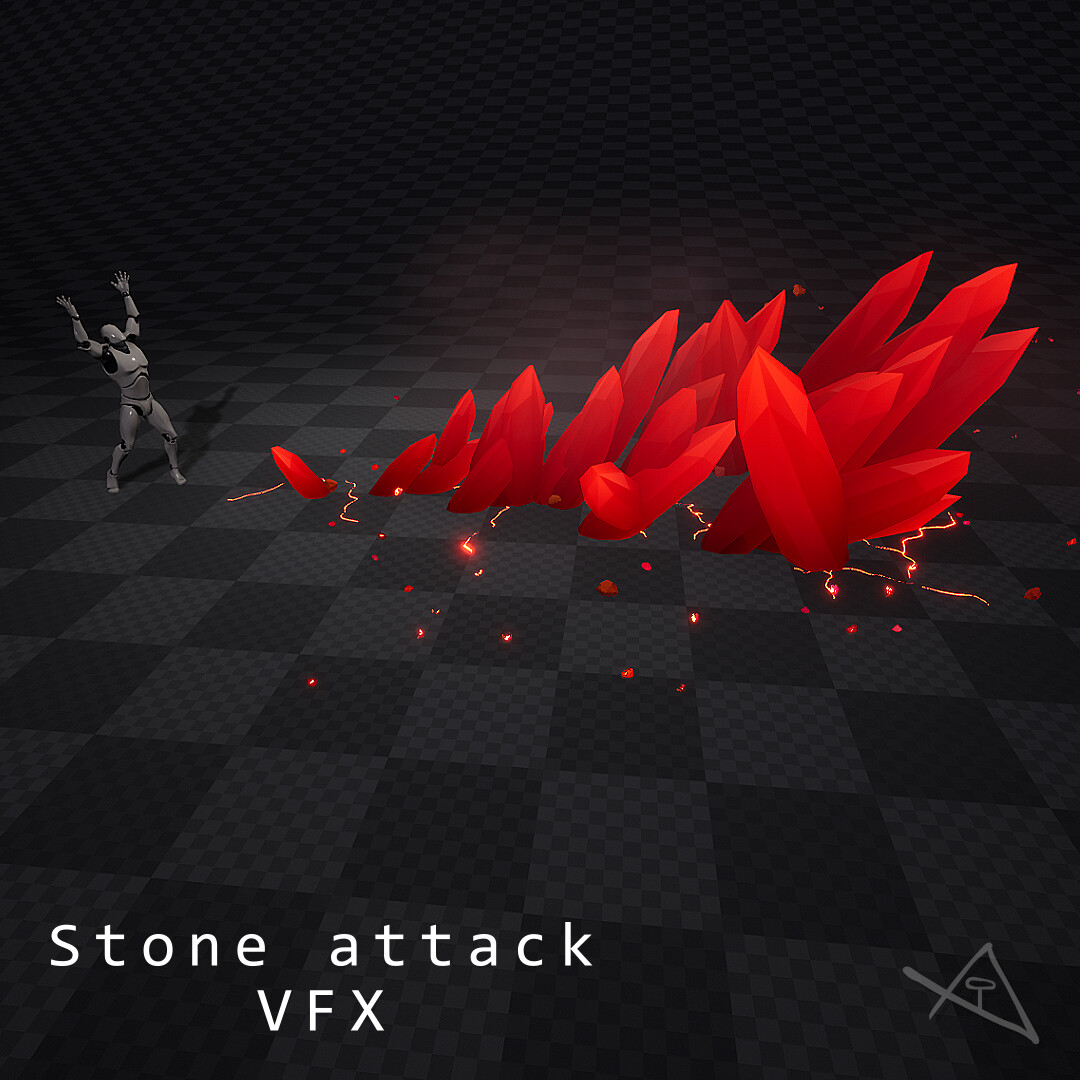 ArtStation - Stone/Crysral attack VFX