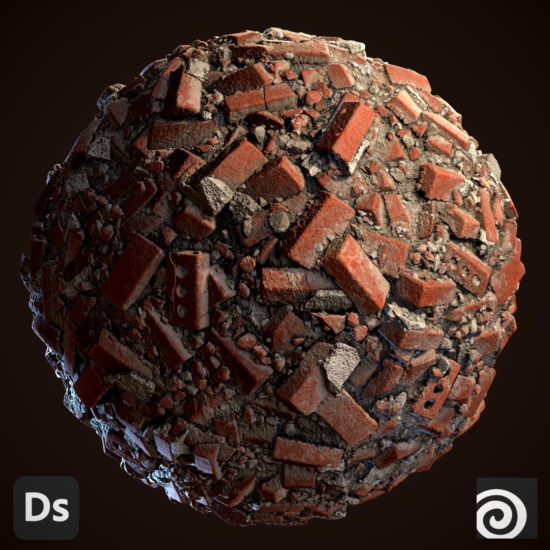 ArtStation - Brick Rubble Simulation