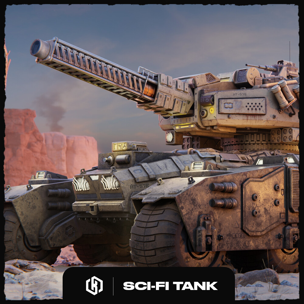 ArtStation - Sci-Fi Tank: Wartech "STINGRAY” HT-57E