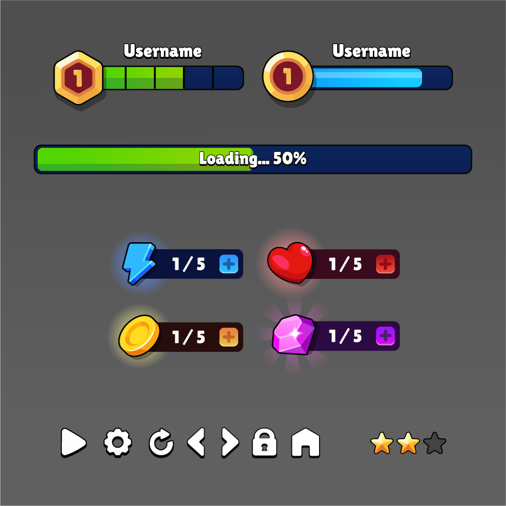 ArtStation - Casual Mobile Game UI Exploration
