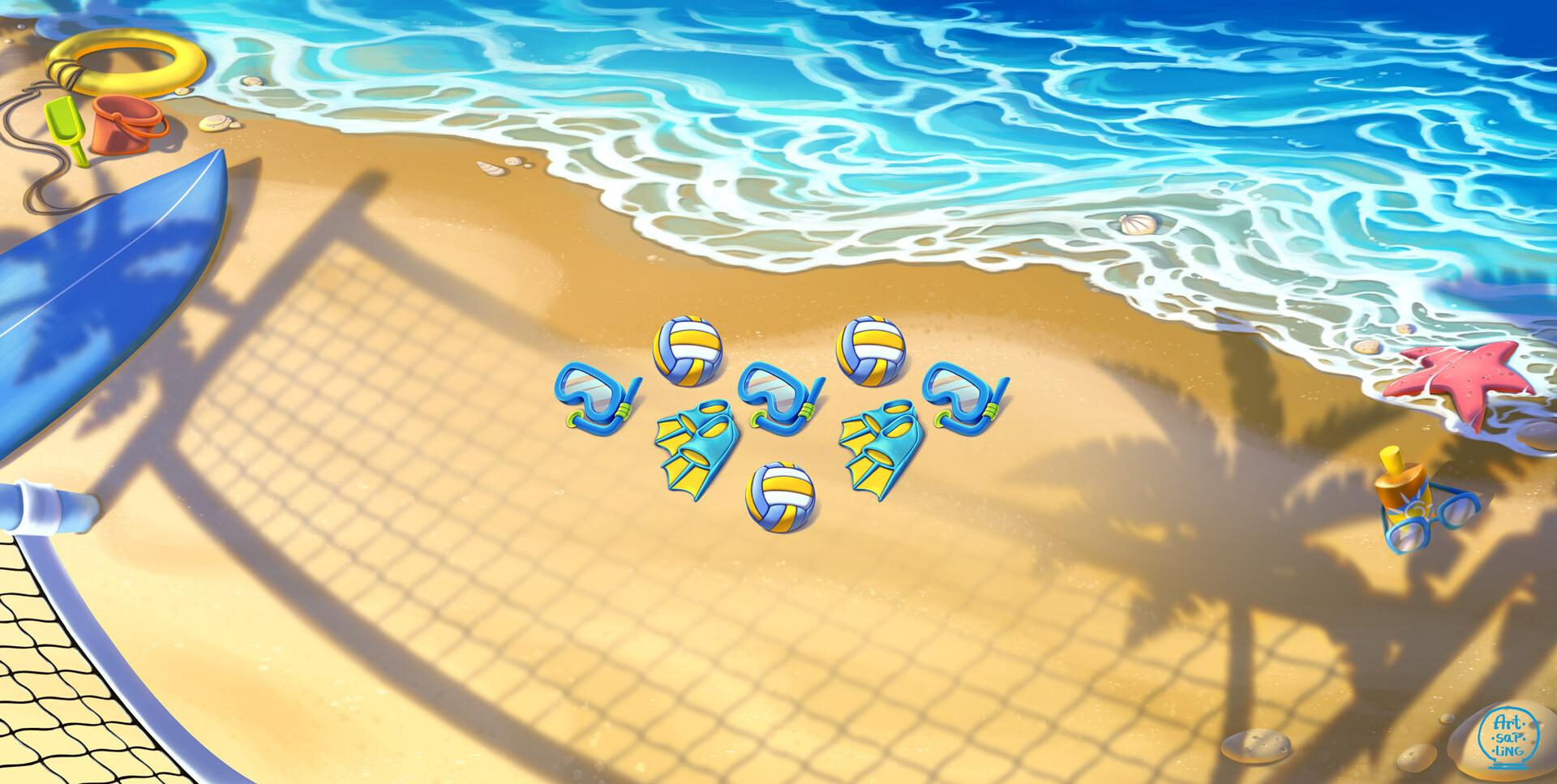 ArtStation - Summer Sports Rush - Game Art