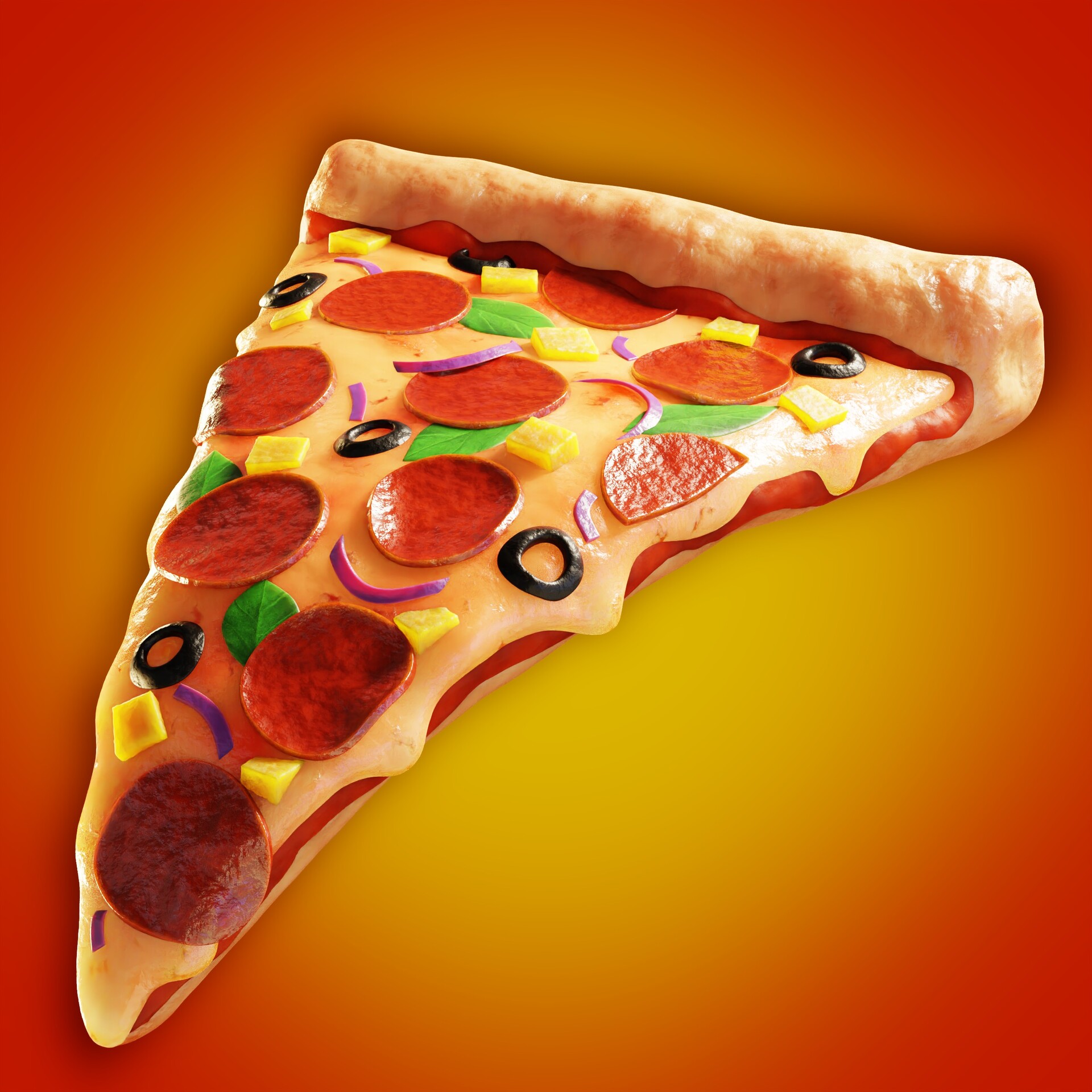 ArtStation - Pizza Slice 🍕 (Blender Tutorial)