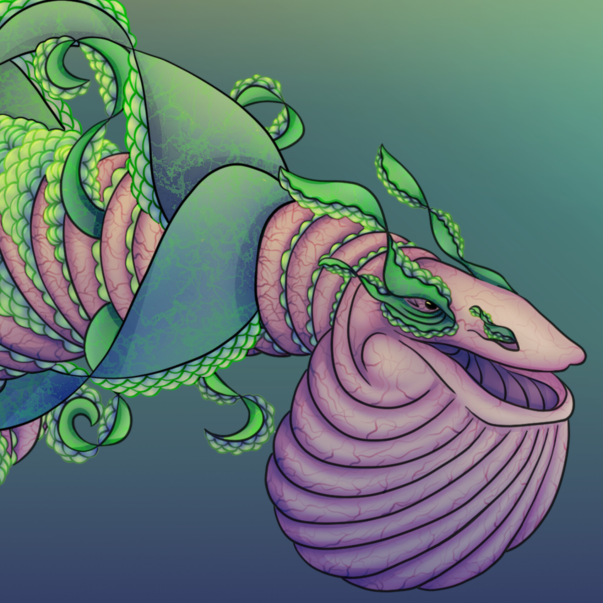 ArtStation - Treasure Guardian - Sea Serpent