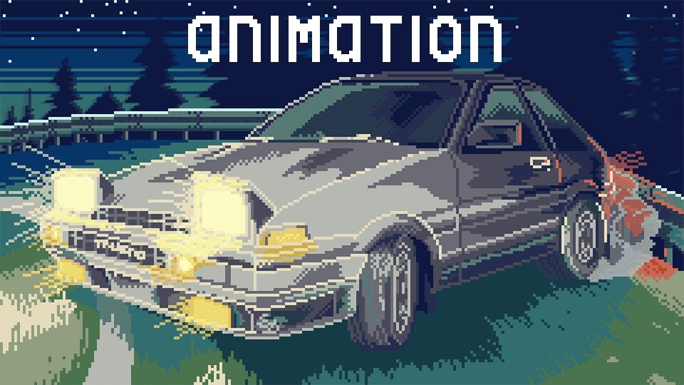 Swan Drawn - Pixeling in the 90s [Pixel Animation]