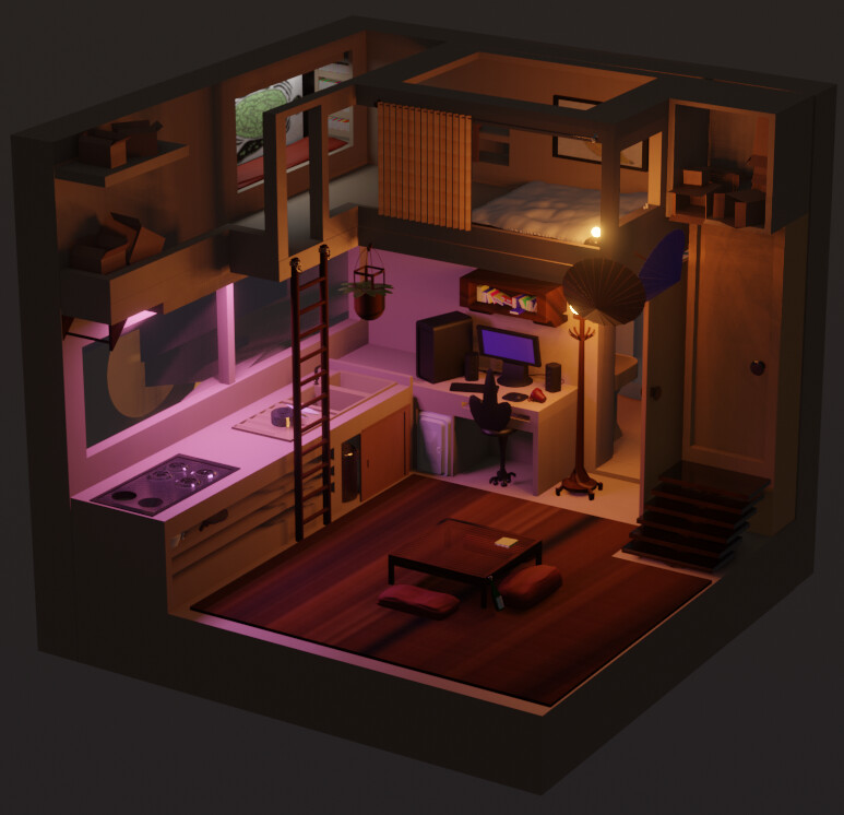 ArtStation - The student Room