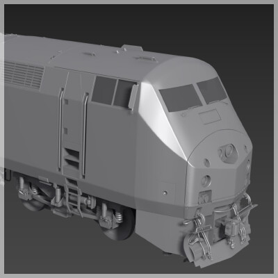 ArtStation - Amtrak GE P42 Phase IV - WIP