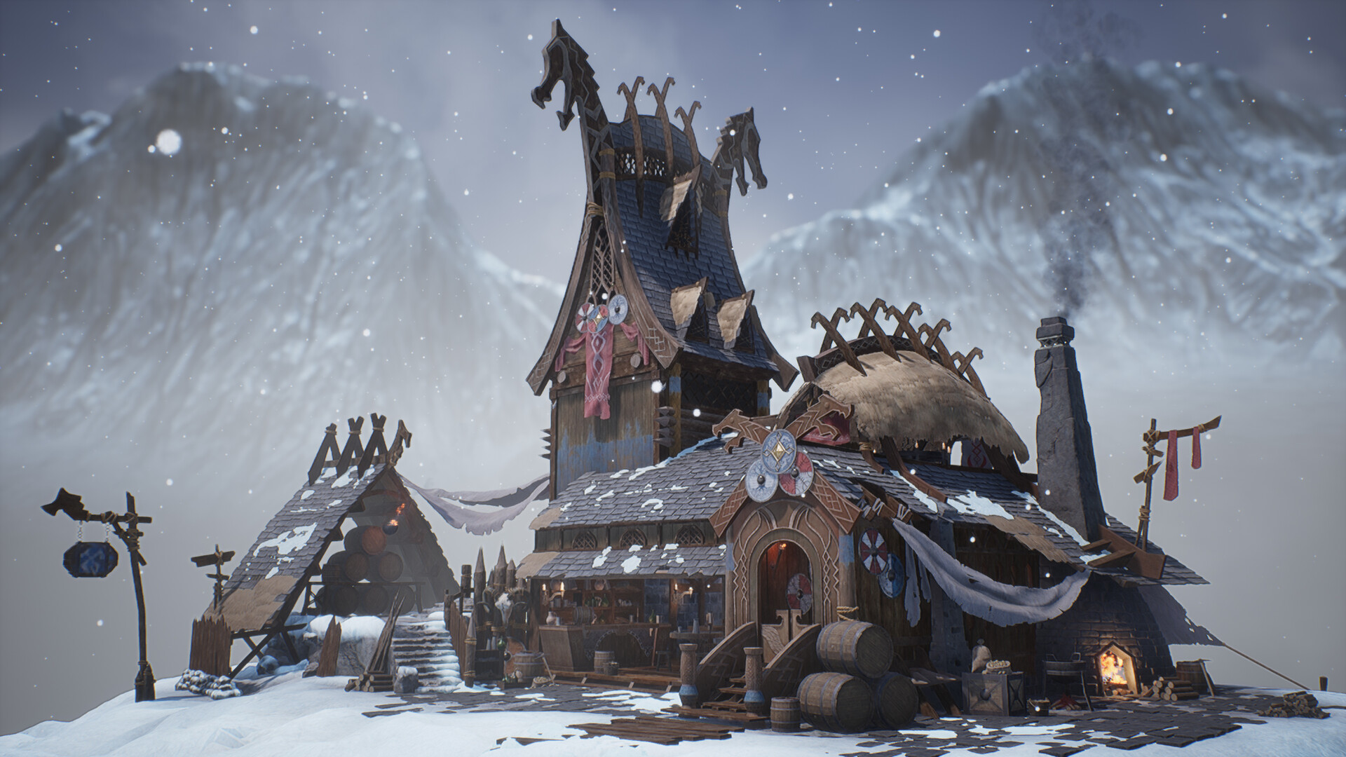 ArtStation - Mountain Peak Viking Tavern