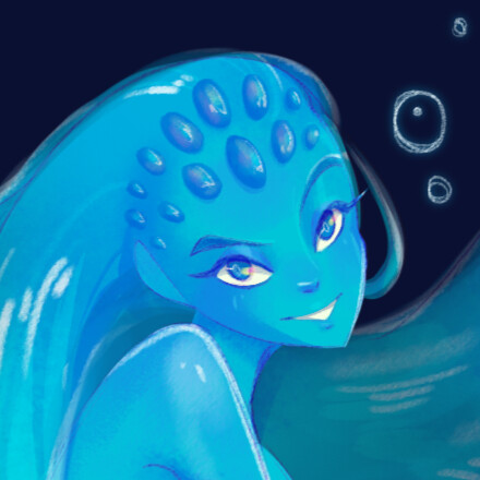 ArtStation - Blue Mermaid