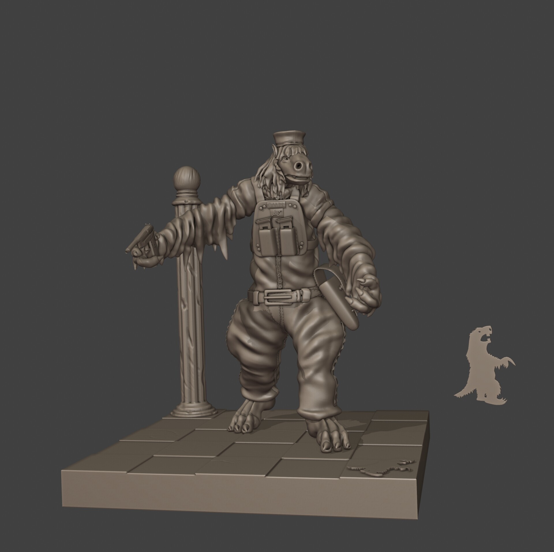 ArtStation - Anthro Ground sloth sculpt