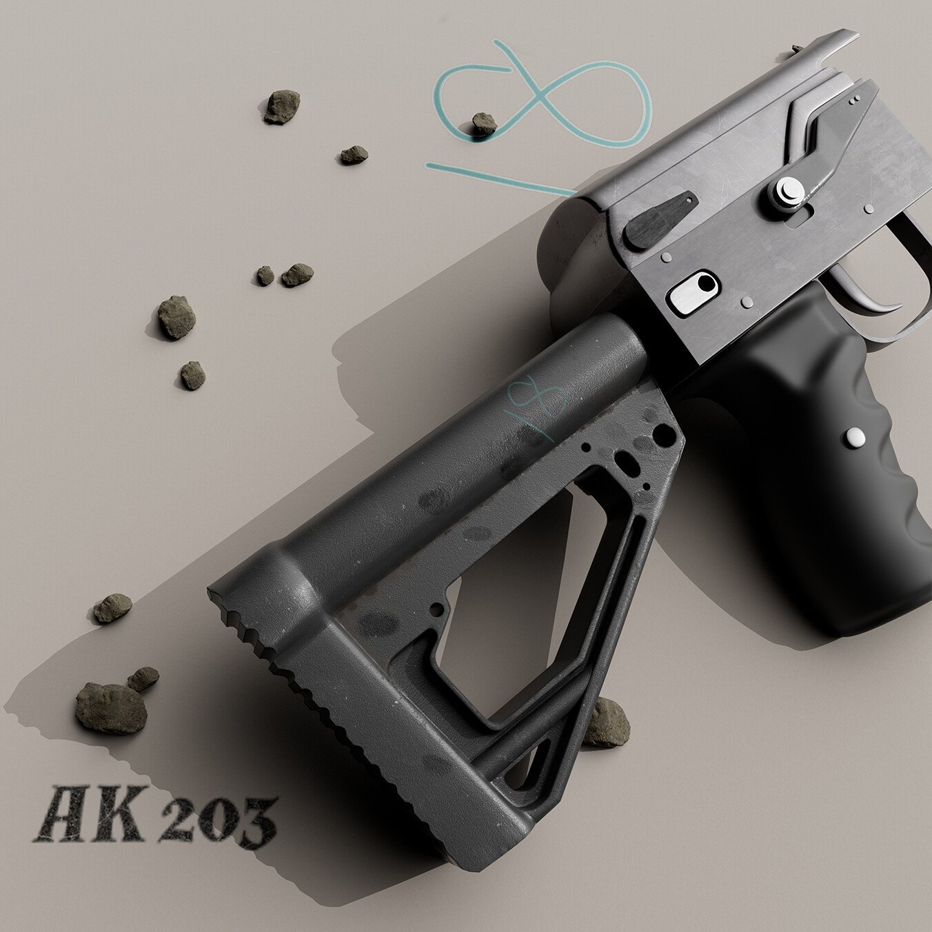 ArtStation - AK 203 gun