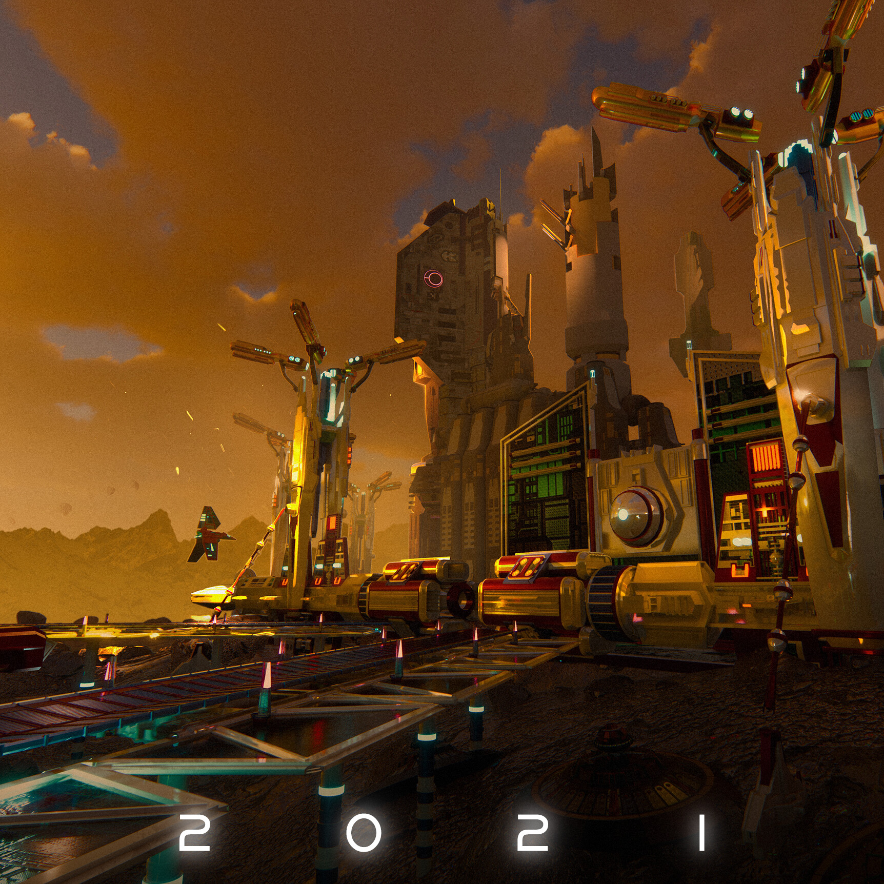 ArtStation - Defense Facilities Of Planet R