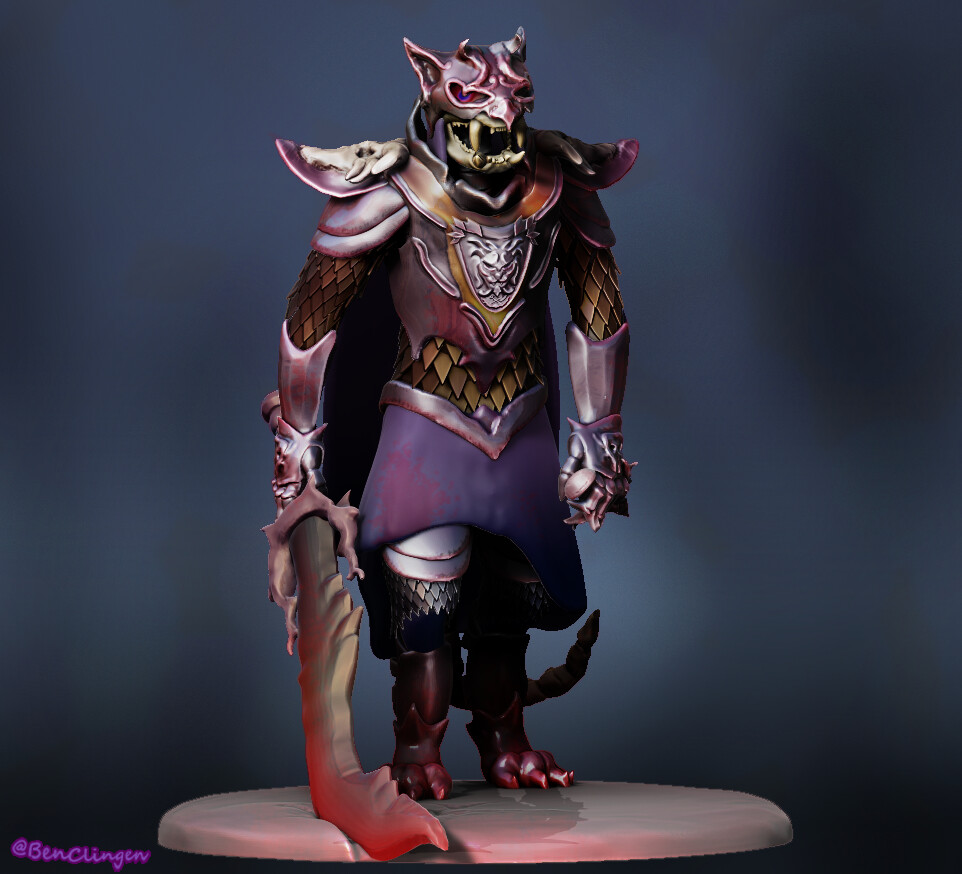 ArtStation - Randii, the Tabaxi Death Knight