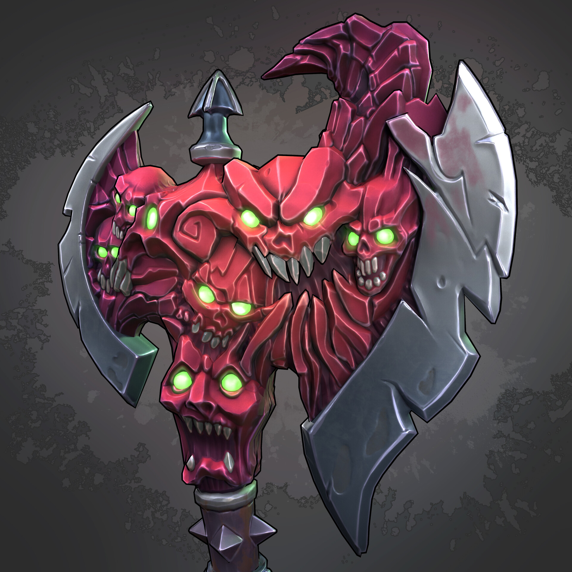 ArtStation - Stylized Skulls Axe