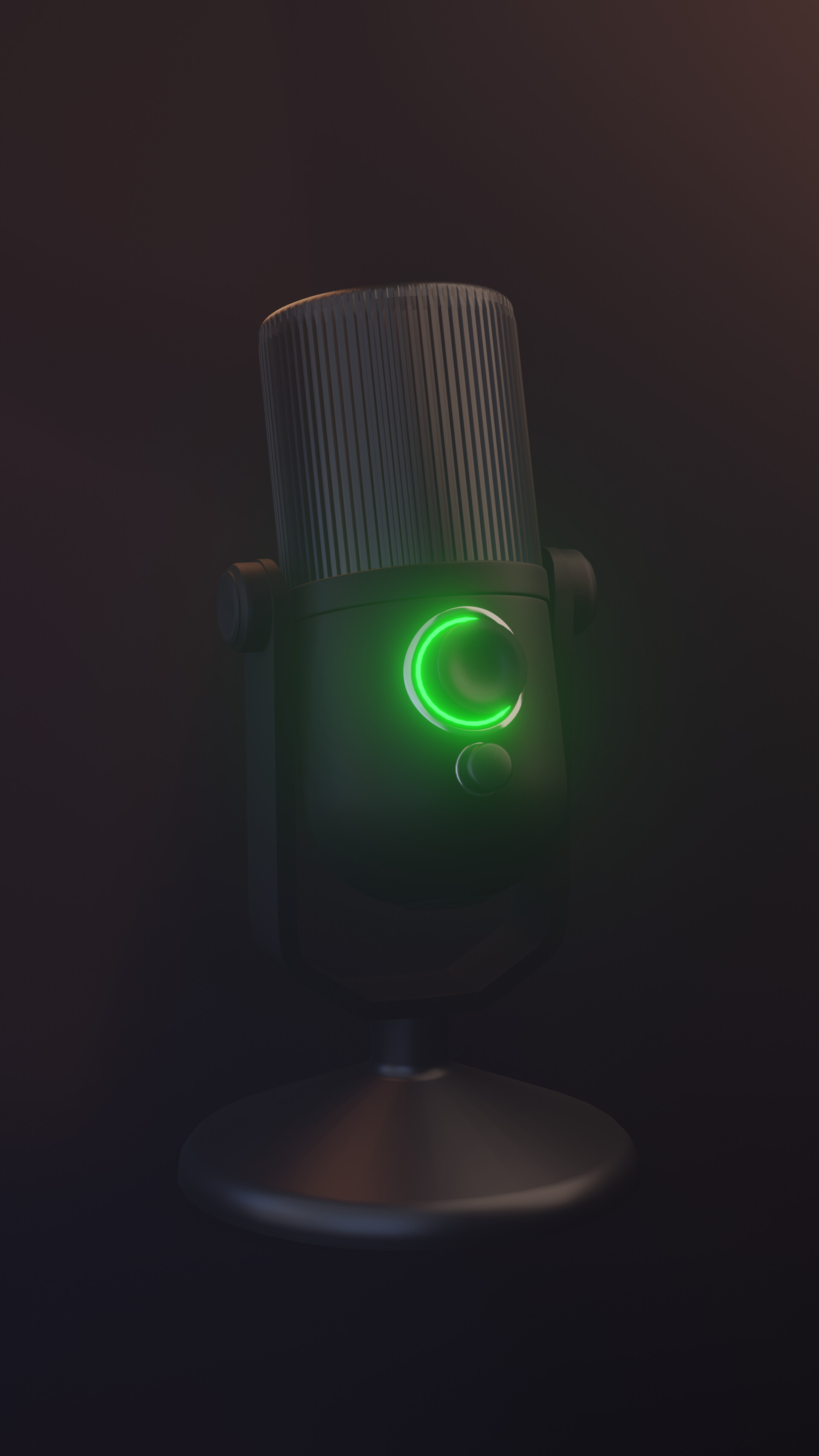 ArtStation - Microphone with green LED