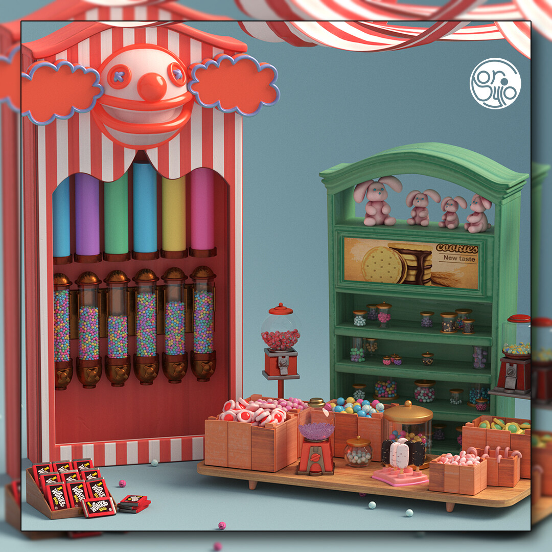 ArtStation - CANDY SHOP - 3D ANIMATION ENVIRONMENT