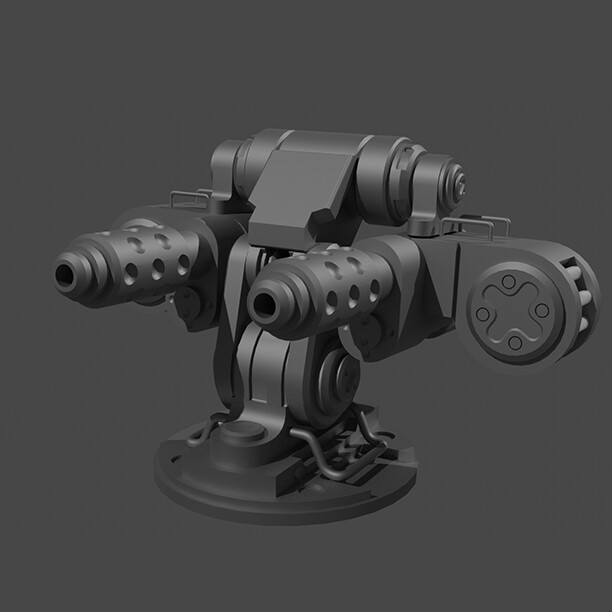 ArtStation - Sci Fi Turret - Practice (Only mesh)