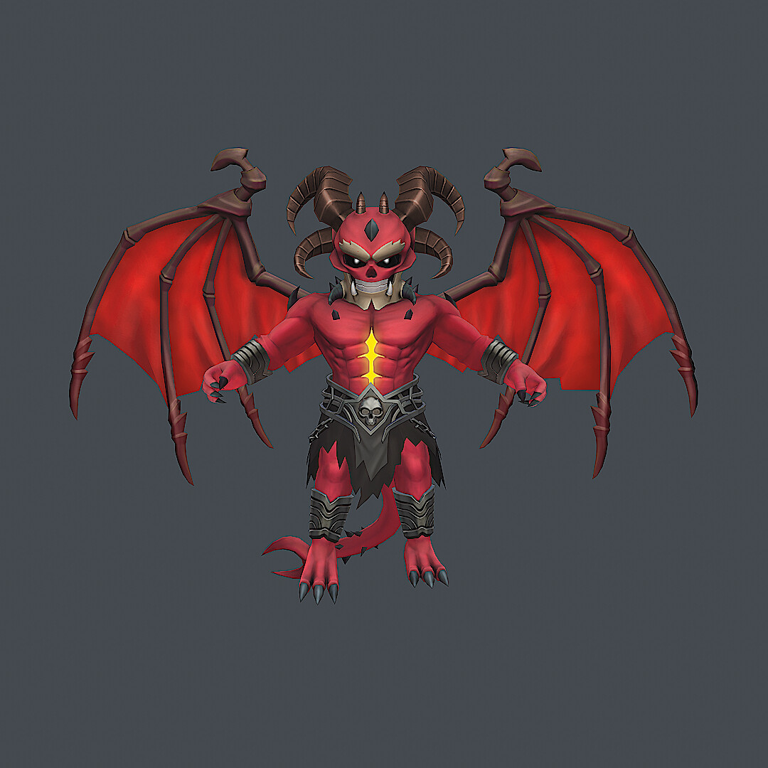 ArtStation - Demon Skull Lowpoly