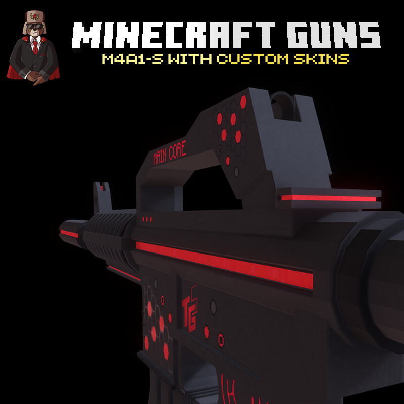 Minecraft M4A1-S with custom skins by Volina — ProUser.Me
