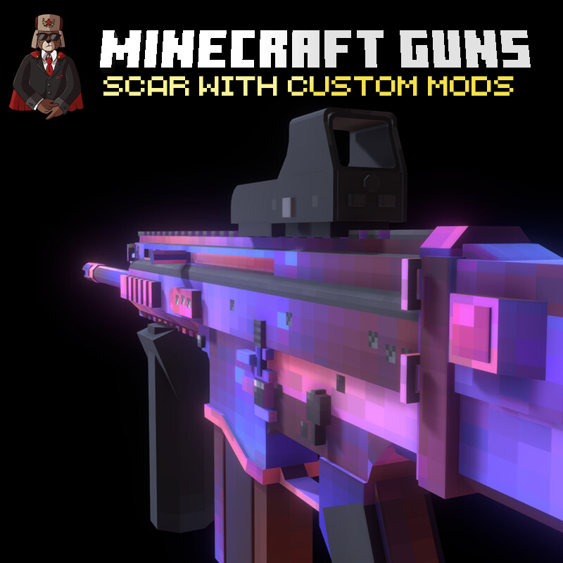 ArtStation - Minecraft SCAR with custom mods