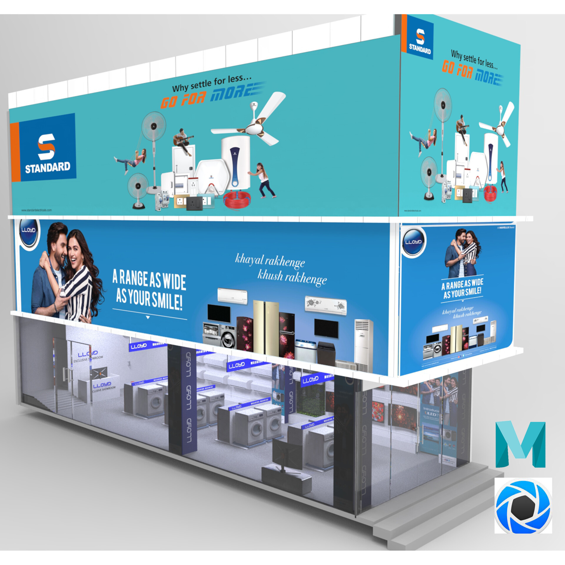 ArtStation - 3D 2 FLOOR LLOYD SHOWROOM DESIGN