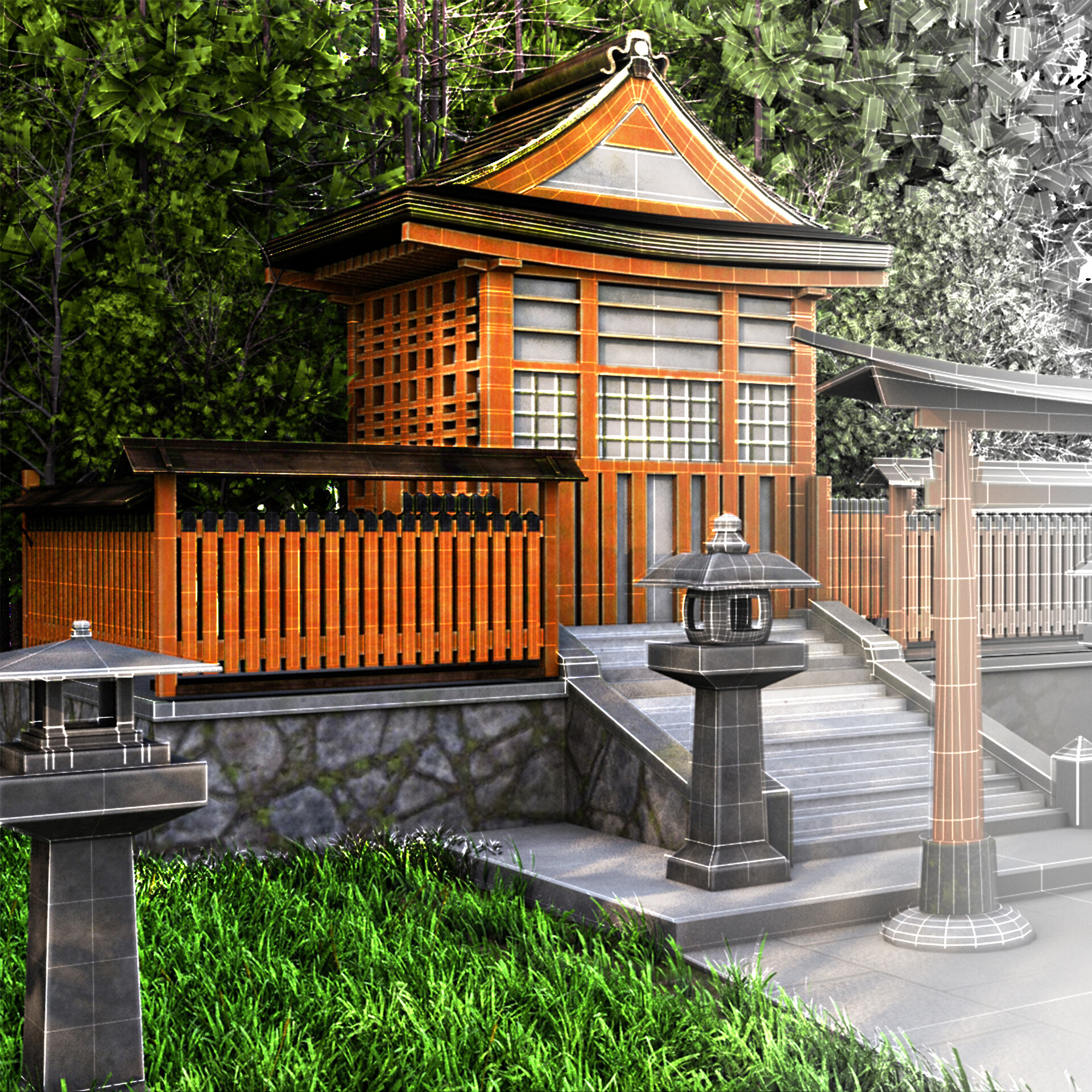 ArtStation - Japanese Shrine