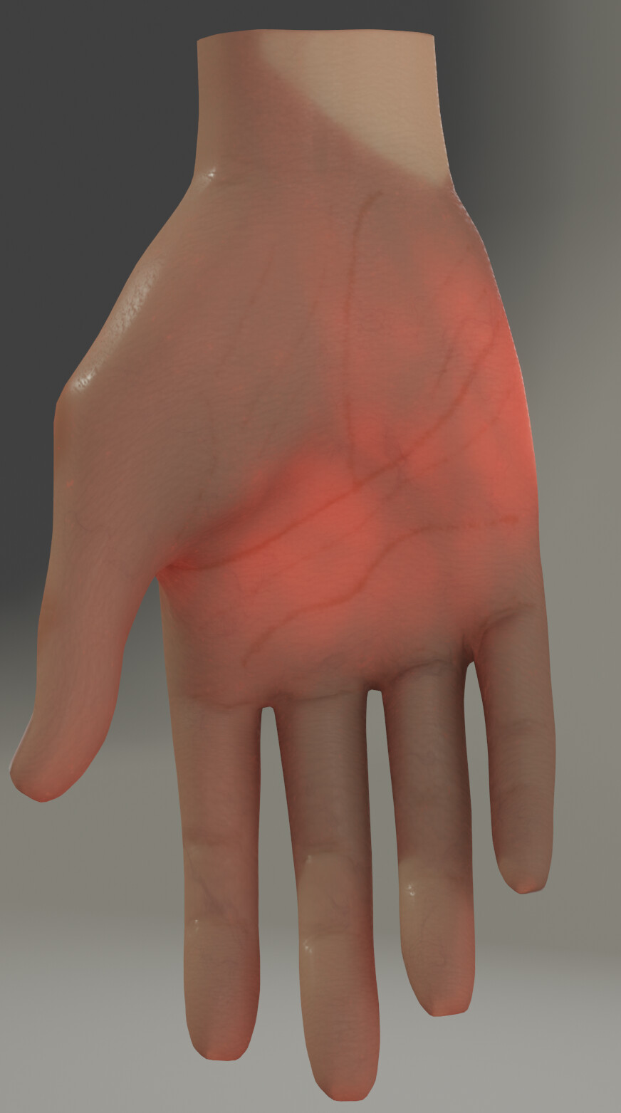 ArtStation - Subsurface scattered hand game asset