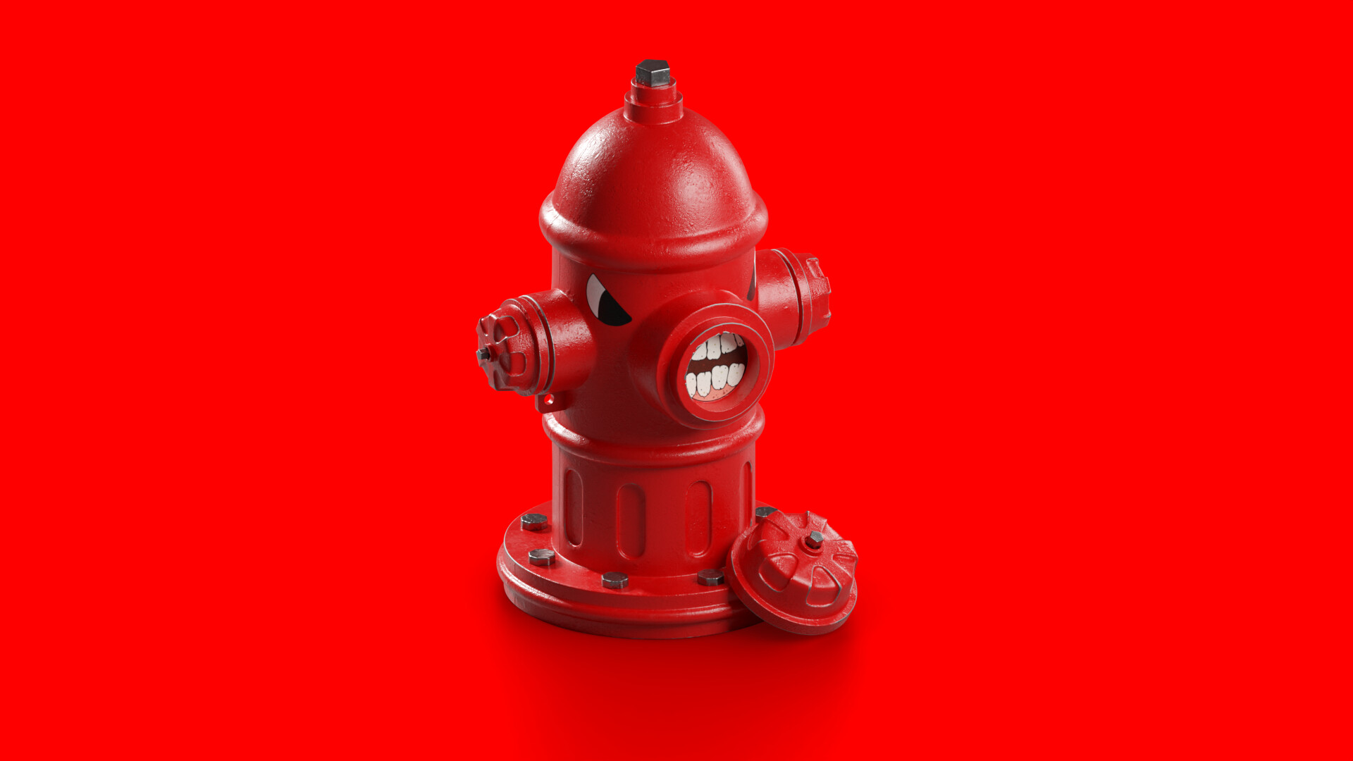 ArtStation - Angry red fire hydrant